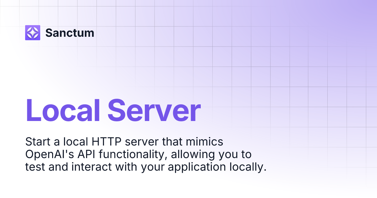 Local Server | Sanctum